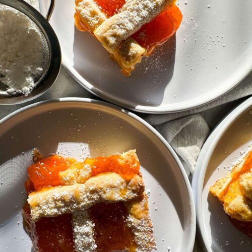 Greek Apricot Tart Recipe (Pasta Flora) - ririsgreekeats.com