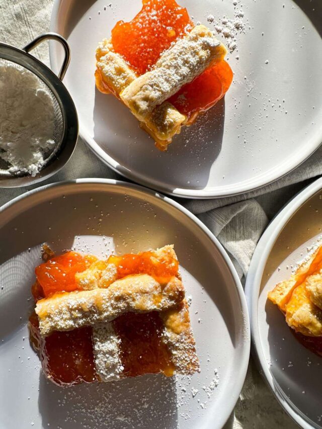 Greek Apricot Tart Recipe (Pasta Flora) - ririsgreekeats.com