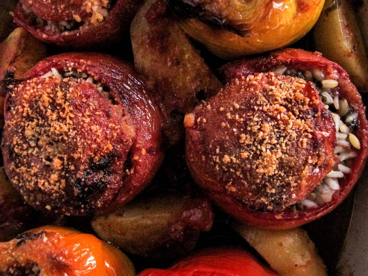 The Best Greek Stuffed Tomatoes and Peppers (Gemista) - ririsgreekeats.com