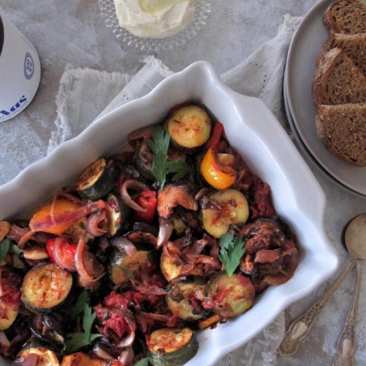 Greek Oven Roasted Vegetables (Briam Recipe) - ririsgreekeats.com